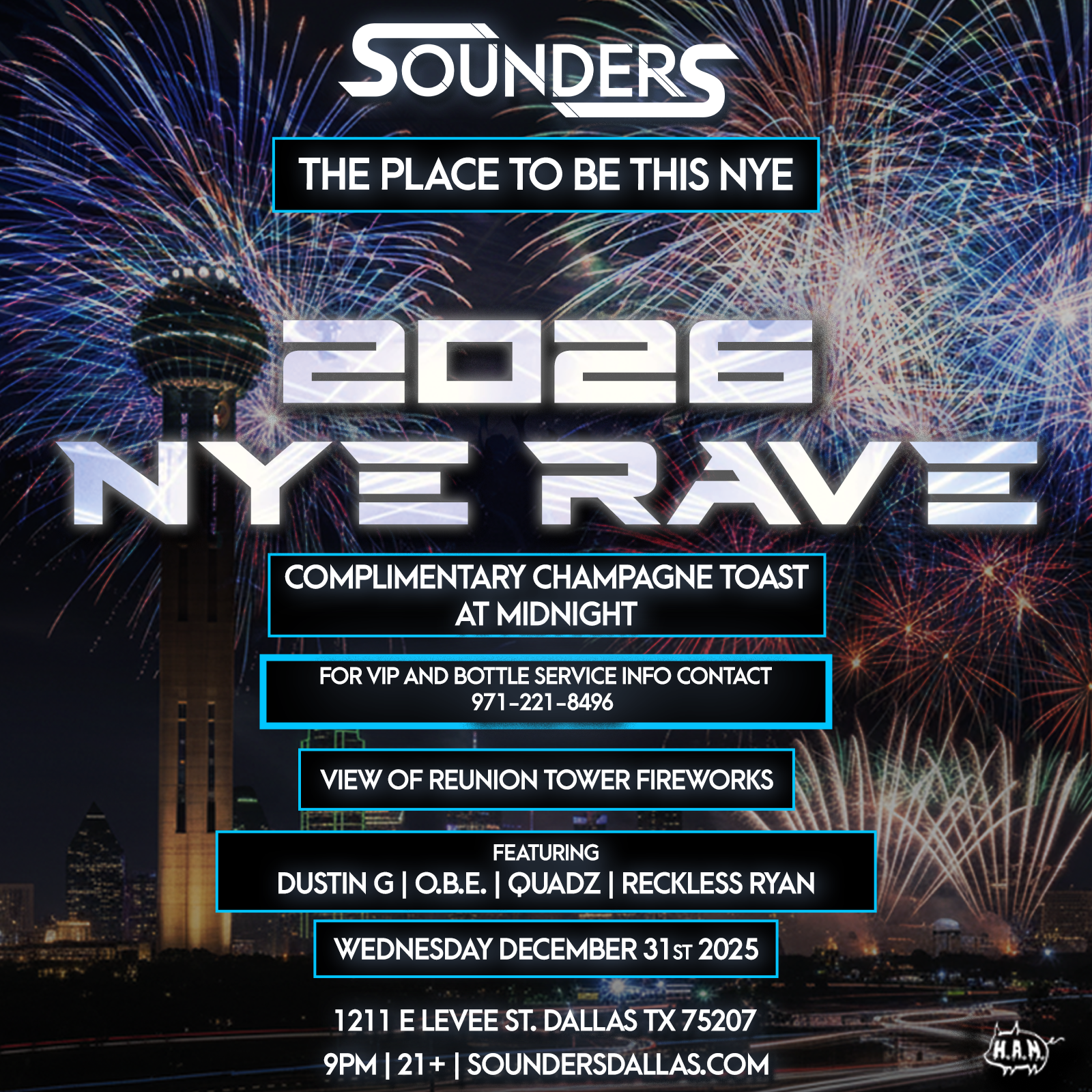 NEW YEARS EVE RAVE 2026 @ SOUNDERS DALLAS – Sounders Dallas
